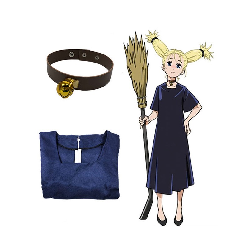 Jujutsu Kaisen Nishimiya Momo Cosplay Navy Witch Dress Girocollo Set 2 ...