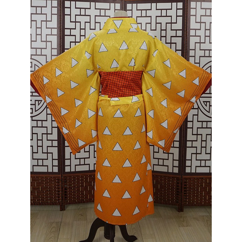 Demon Slayer Kimetsu No Yaiba Agatsuma Zenitsu Zenko Kimono Set ...