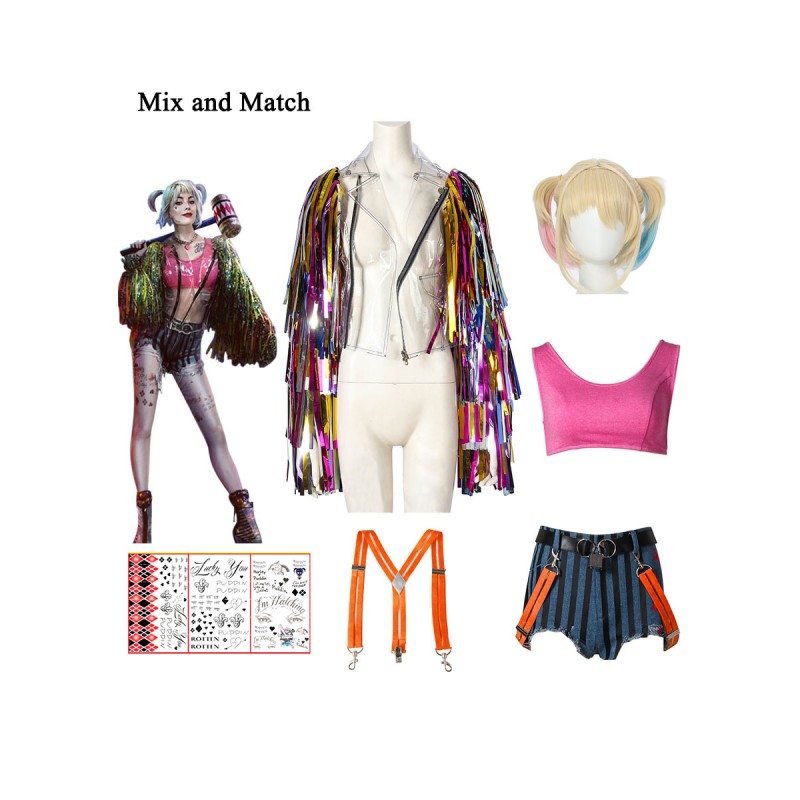 Birds Of Prey Harley Quinn Cosplay Set completo DC Film Costumi Cosplay