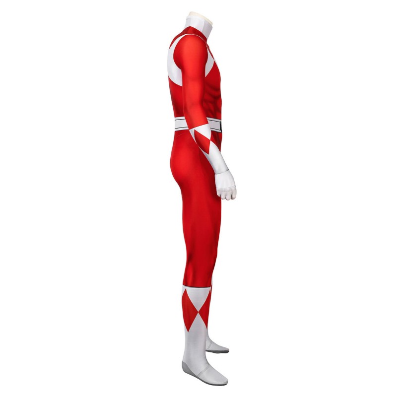 Mighty Morphin Power Rangers Red Ranger Zentai Tuta Costumi Cosplay ...